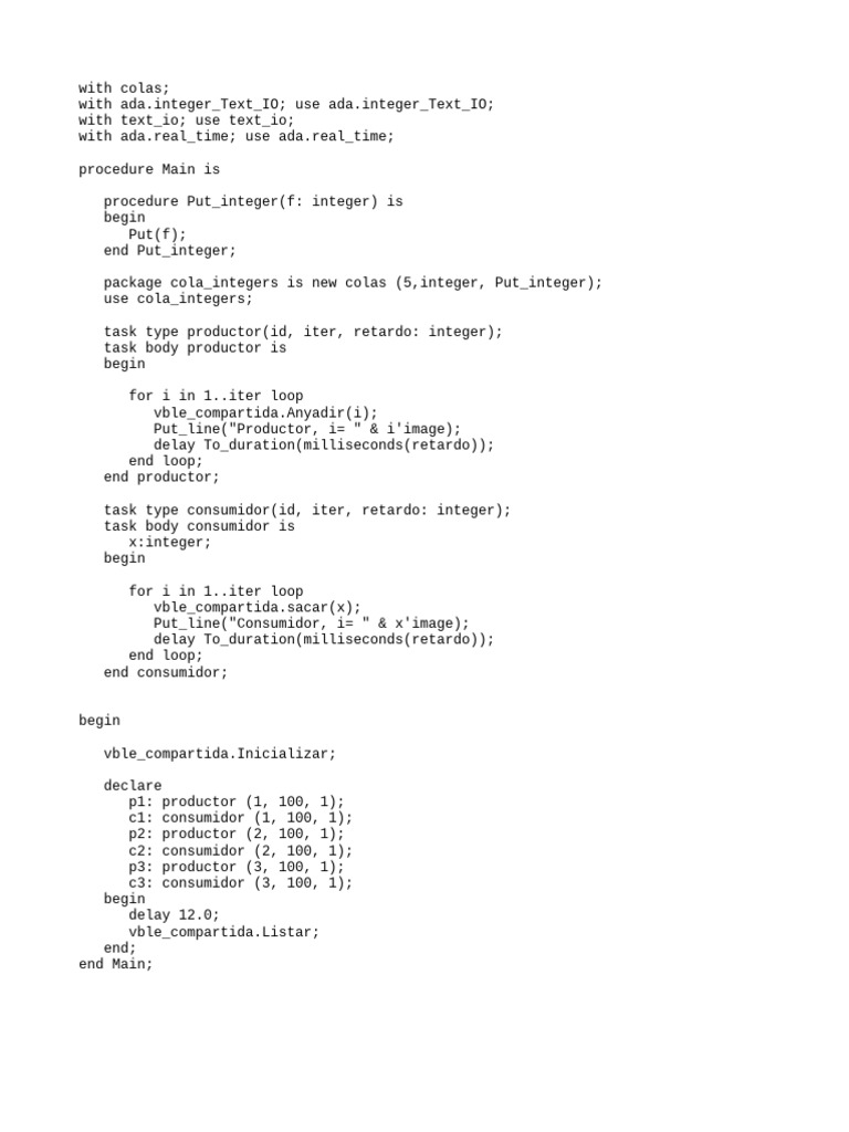 Ada Task-Based Producer-Consumer Example | PDF