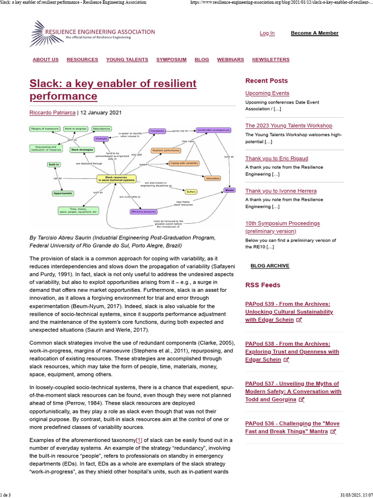 Slack as a Resilience Strategy | PDF | Medicine | Health Care