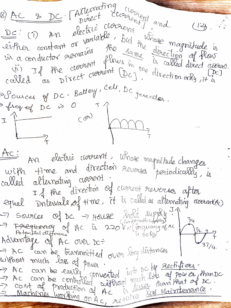 ac dc notes | PDF