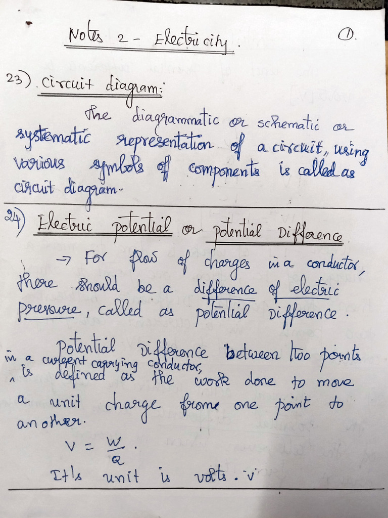 Electricity Notes 2 | PDF