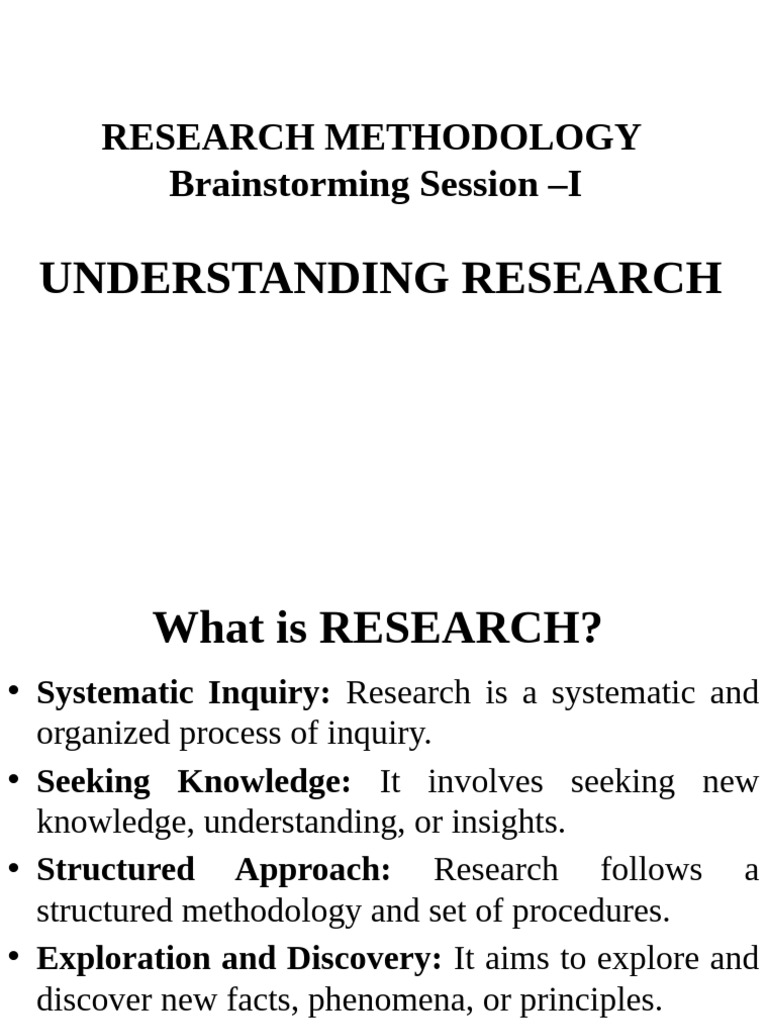 Research Methodology 1 | PDF | Scientific Method | Knowledge