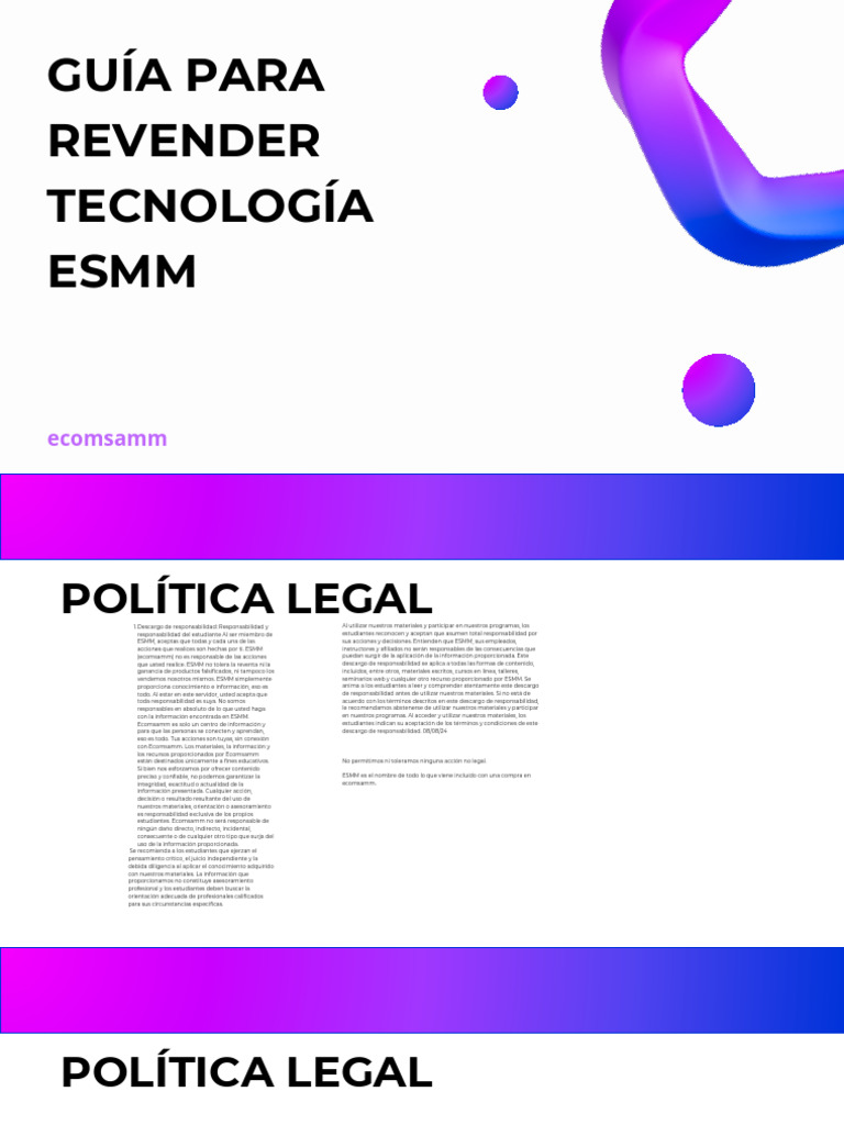 GUÍA PARA REVENDER TECNOLOGÍA ESMM | PDF