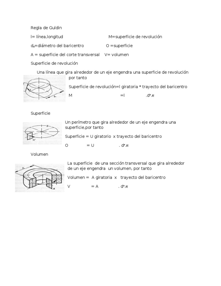 Regla de Guldin y Superficies de Revolución | PDF | Ciencia y matemáticas