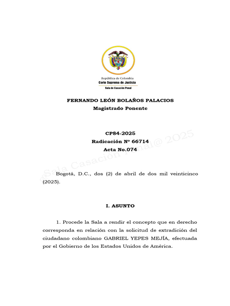 Corte Extradicion Alias Hh | PDF | Ley Pública | Justicia