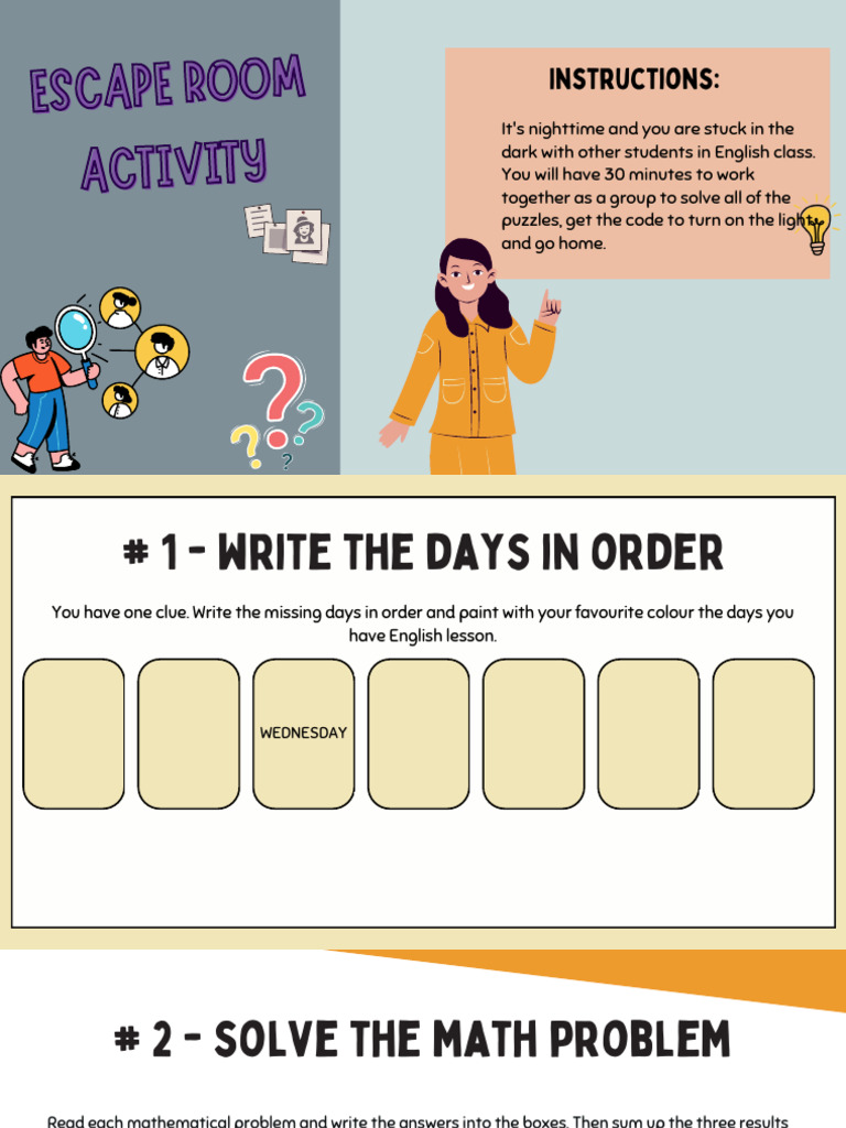 Teen English Class Escape Room Activity | PDF