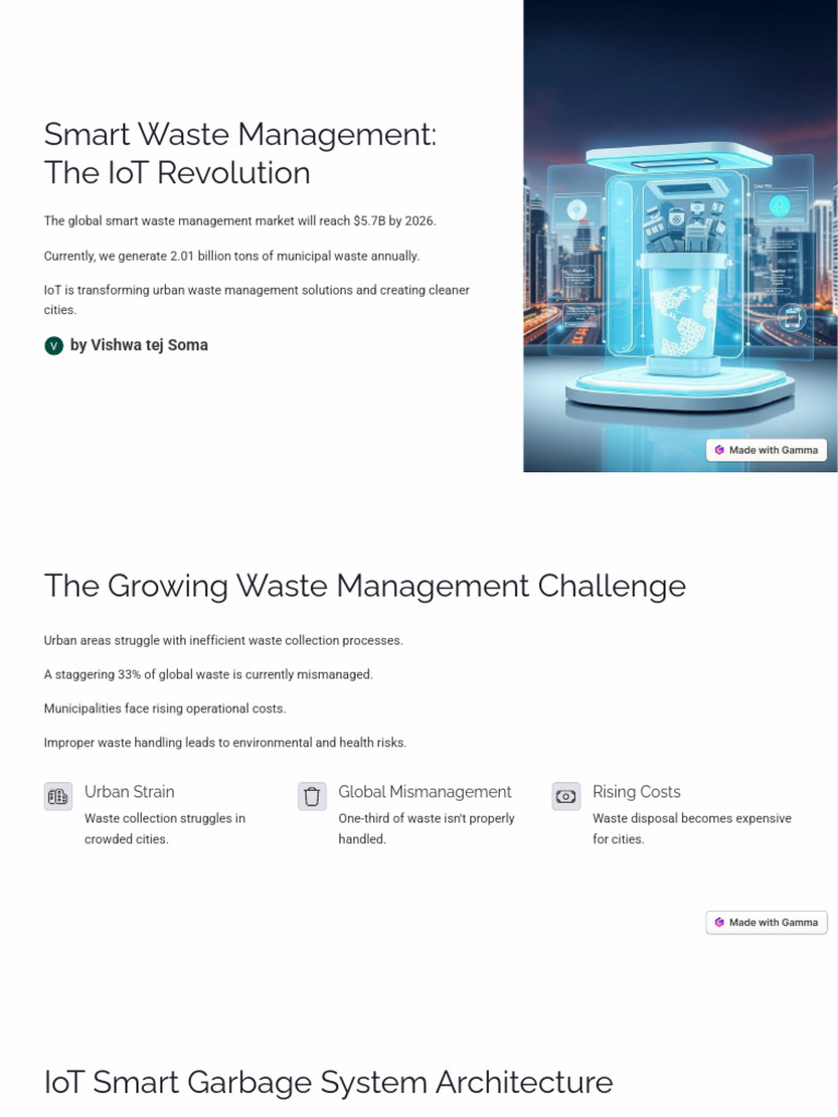 Smart Waste Management The IoT Revolution | PDF | Waste Management ...