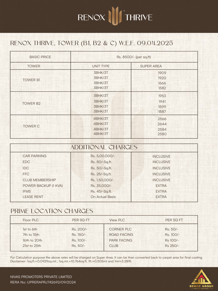 Renox Thrive Pricing & Payment Details | PDF | Payments | Government ...