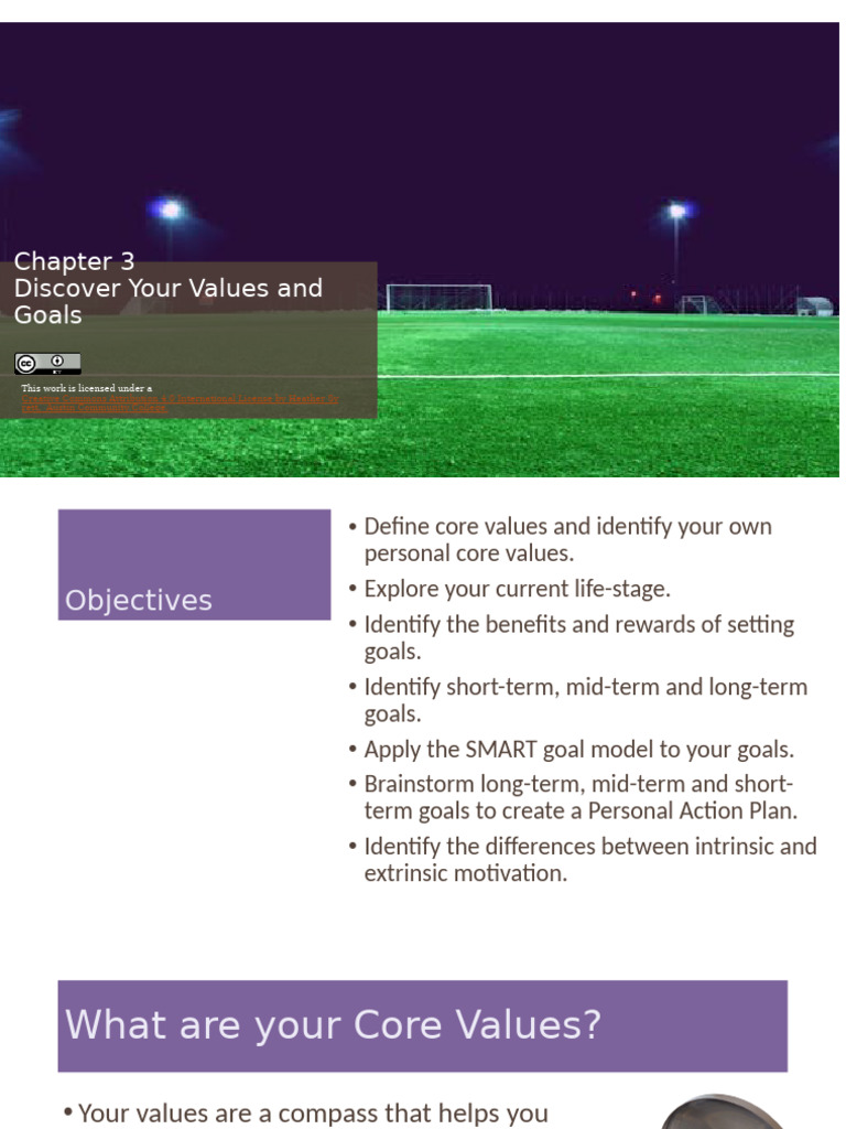 Discovering Values and Goal Setting | PDF | Motivational | Motivation
