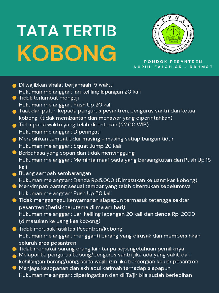 Green Blue Library Rules Poster | PDF