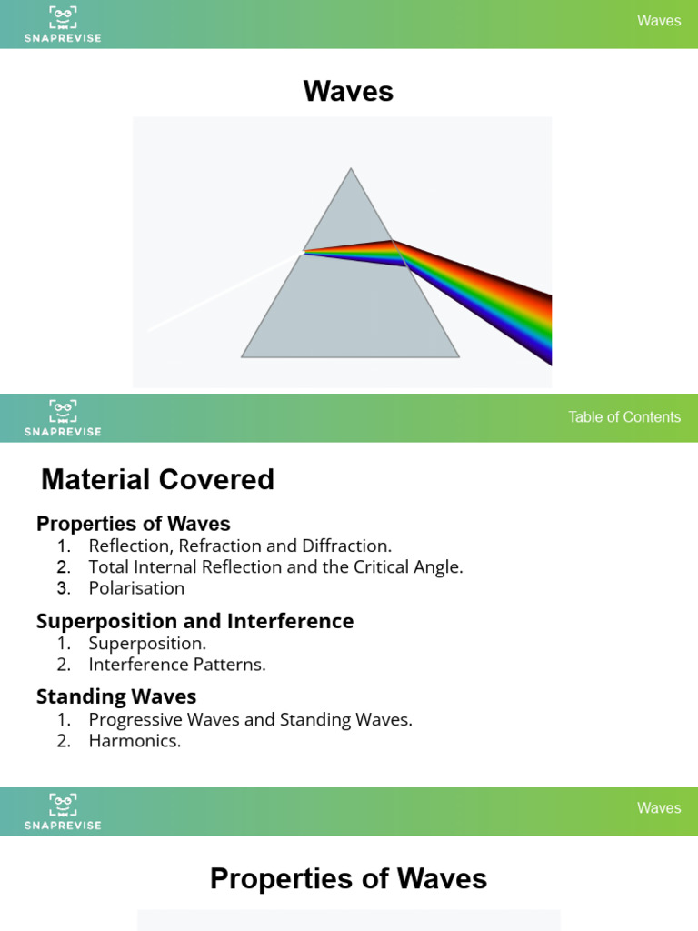 A Level Physics Waves Seminar Slides | PDF | Waves | Polarization (Waves)