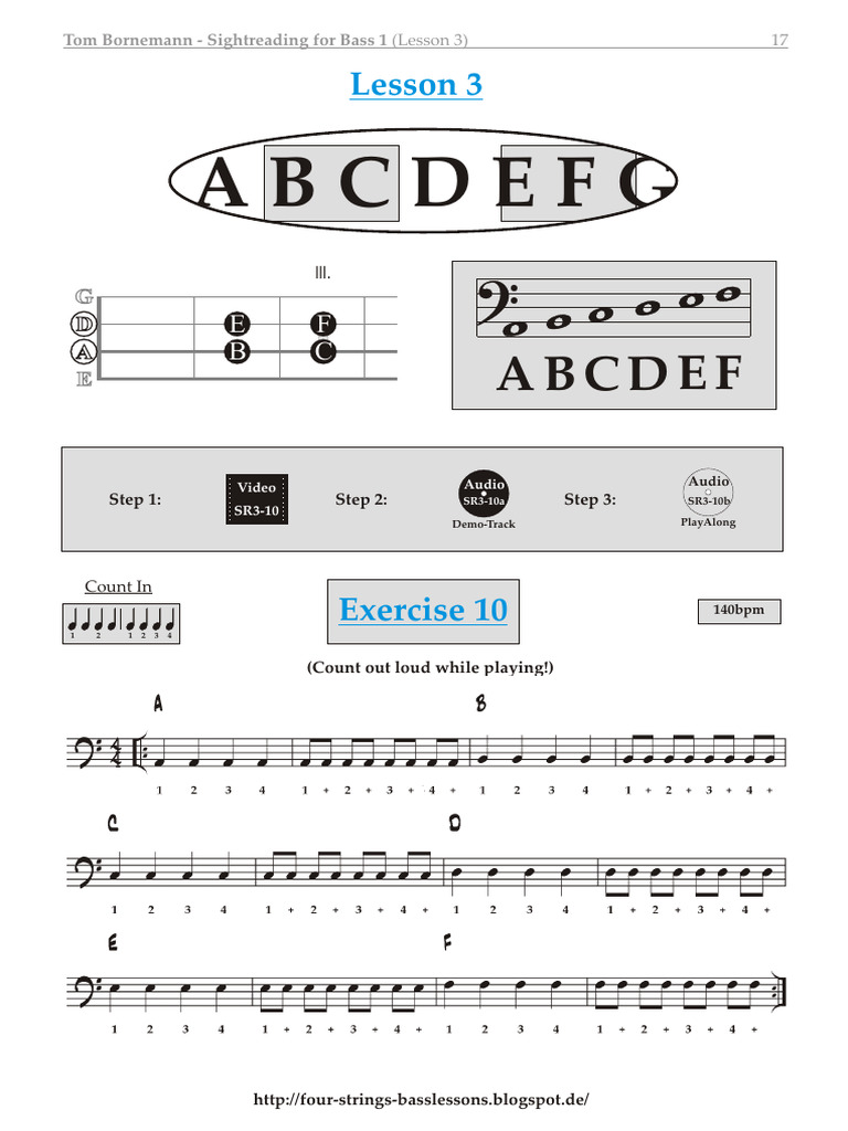 Tom Bornemann Bass Lesson 3 Guide | PDF | Musical Forms | Elements Of Music