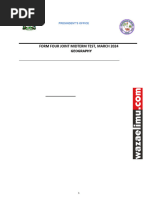 Geography F4 Mock - 2025 | PDF | Fault (Geology) | Rain