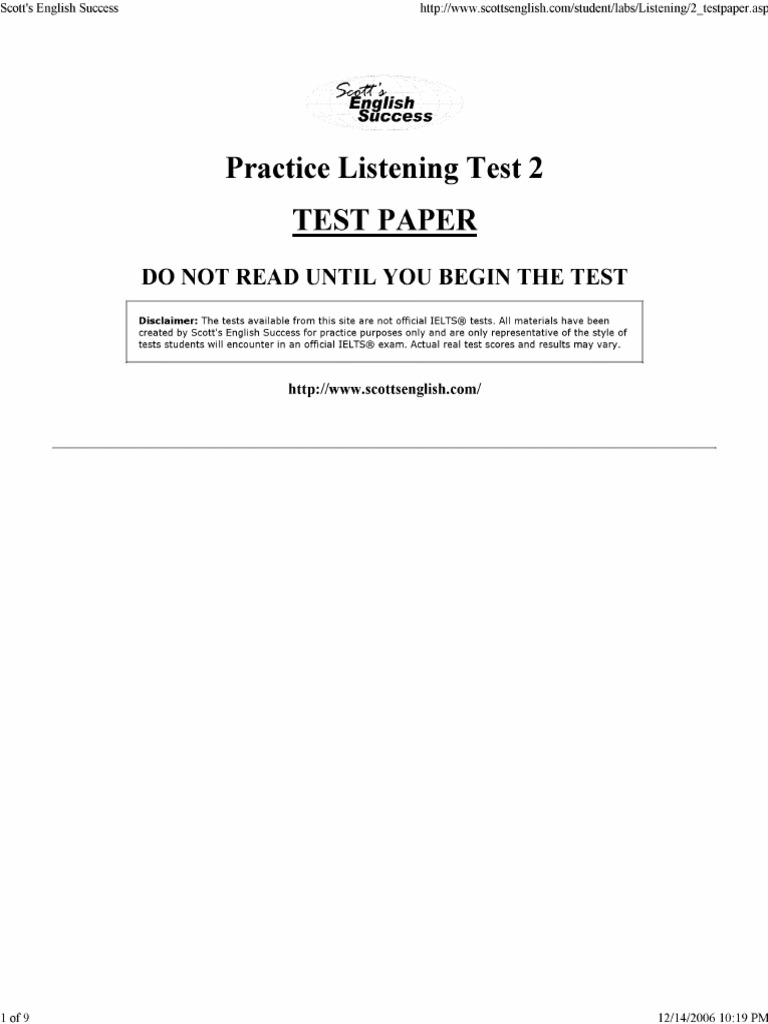 Listening 2 | PDF