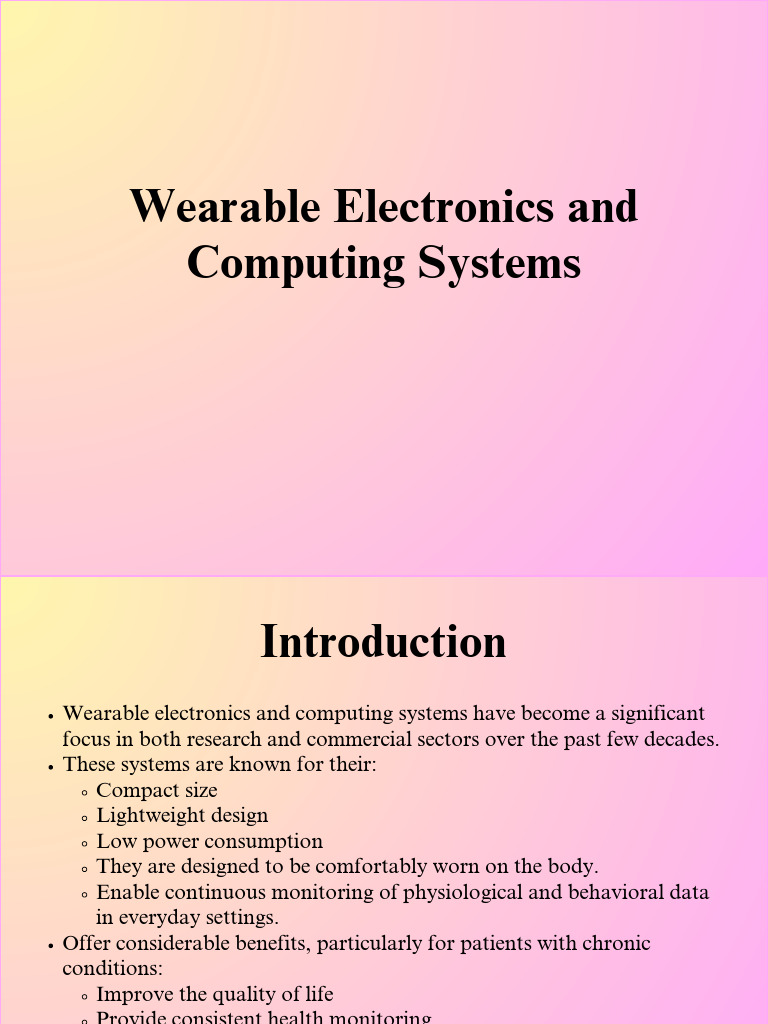Wearable Electronics in Healthcare | PDF | Wearable Technology ...