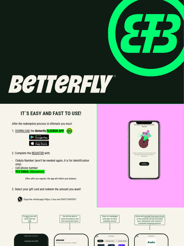 Guía para usar Betterfly Flexben | PDF