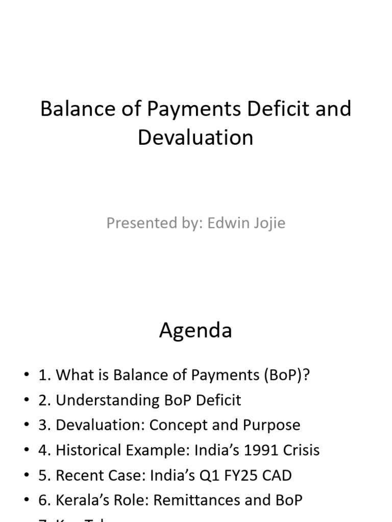 BoP Deficit and Currency Devaluation Insights | PDF