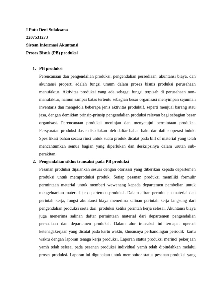 273 - I Putu Deni Sulaksana - RMK SIA PB Produksi | PDF