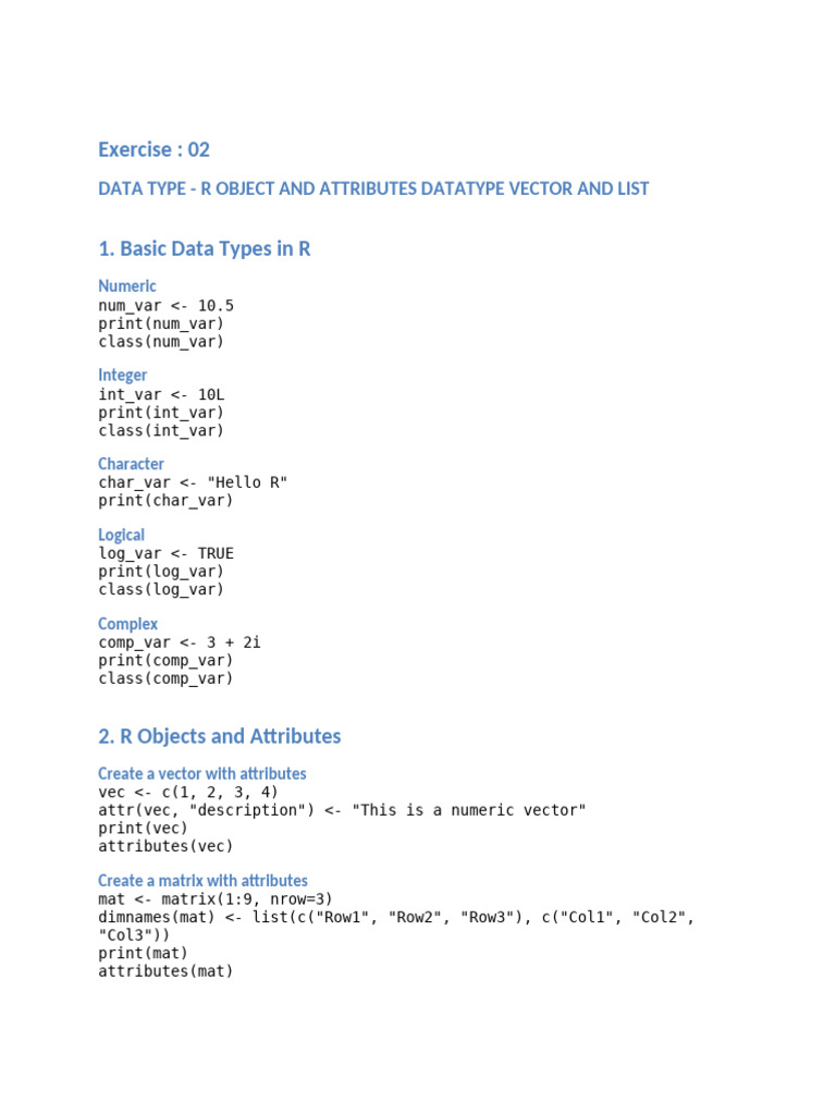 R Data Types and Plotting Techniques | PDF | Applied Mathematics | Algebra