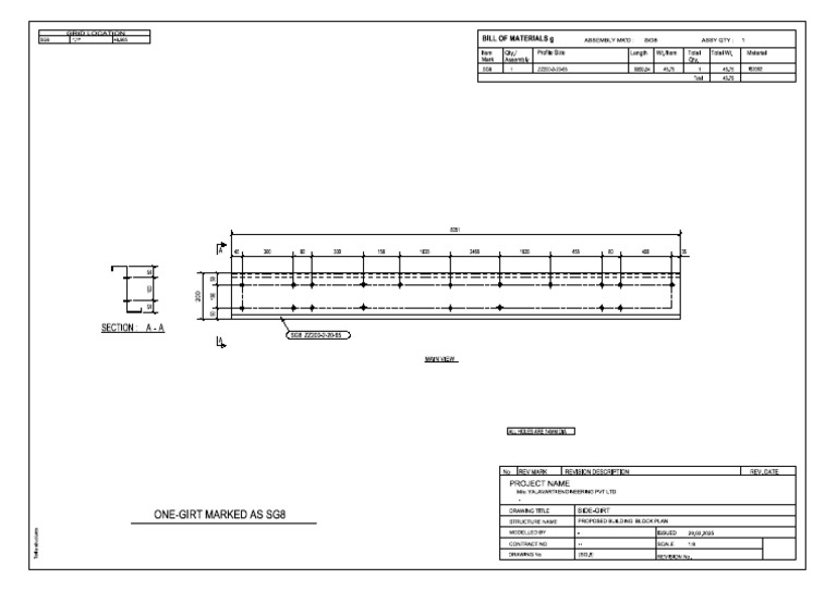Sg8 Side Girt Model | PDF