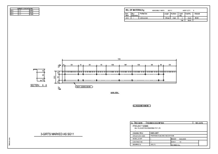 Sg11 Side Girt Model | PDF
