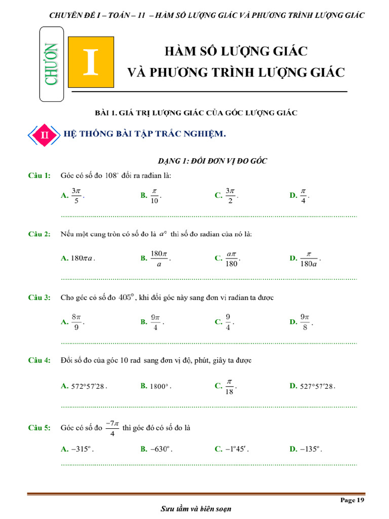 C1 - B1.2 - Trắc nghiệm (Vở BT) | PDF