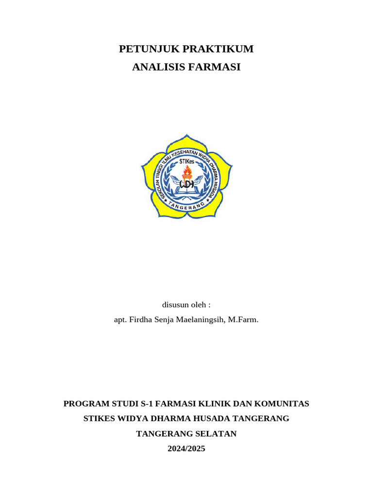 Modul Praktikum Analisis Farmasi 2025 | PDF