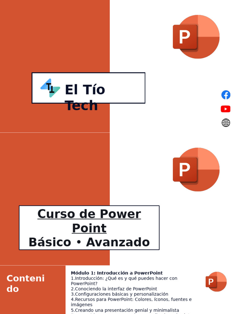 Clase 01 Introduccion Al Curso de Power Point El Tio Tech 1 | PDF ...