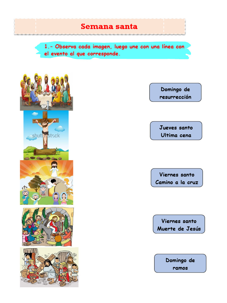 Actividades Interactivas Semana Santa | PDF