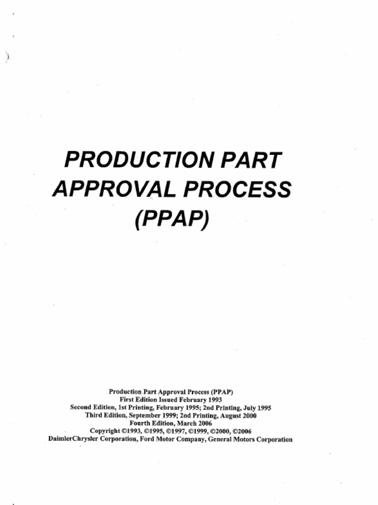 PPAP Edition Manual | PDF