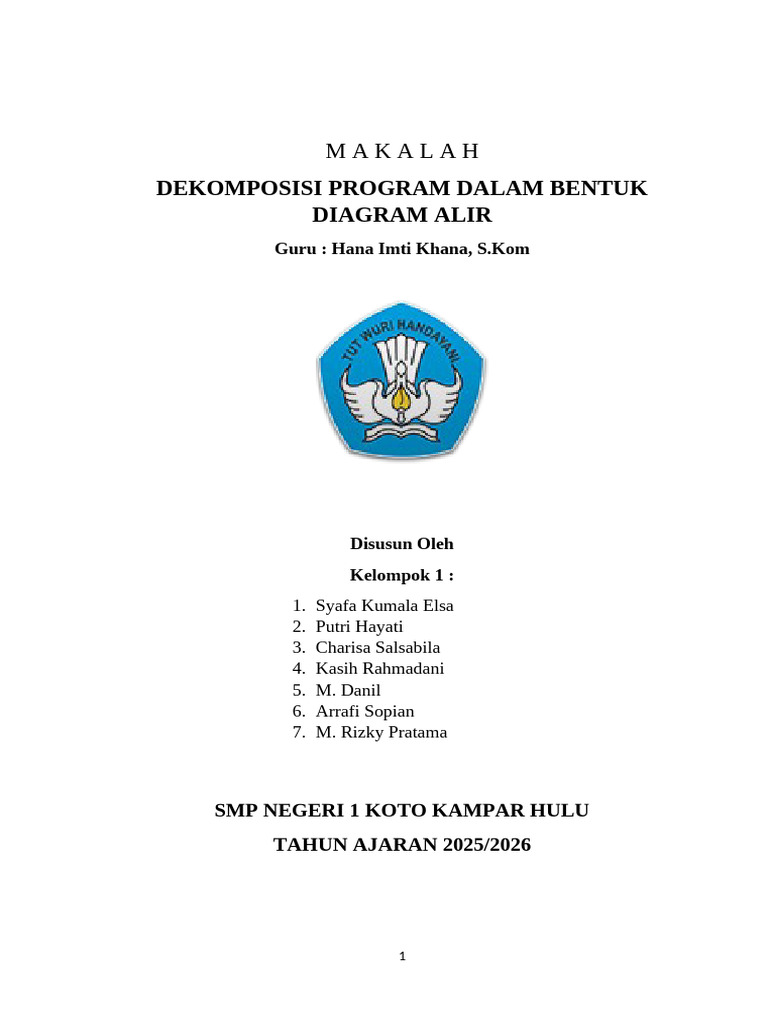 Makalah Kelompo 1 (Dekomposisi Program Dalam Bentuk Diagram Alir) | PDF