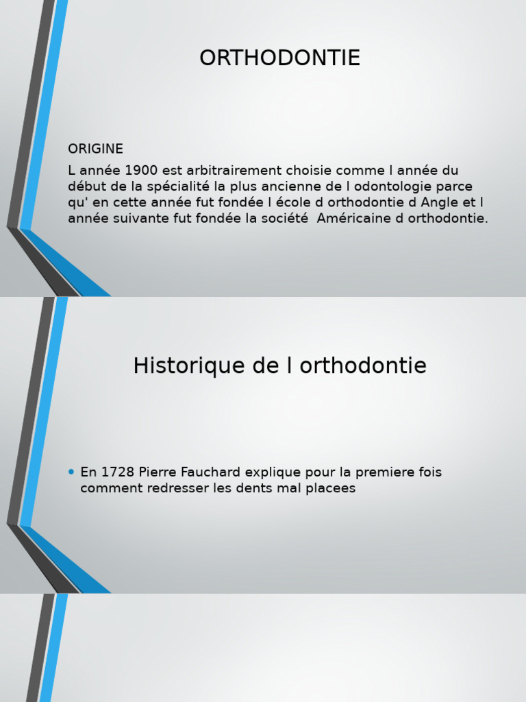 Orthodontie I | PDF | Orthodontie | Dent