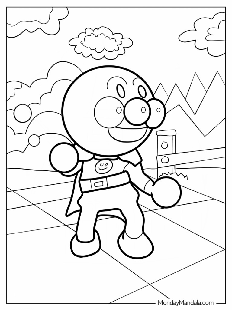 Anpanman Dancing Coloring Page 241127 101750 | PDF