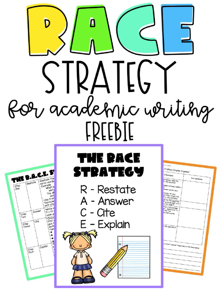AcademicWritingforShortAnswerQuestionsusingtheRACEStrategyFREEBIE 1 | PDF