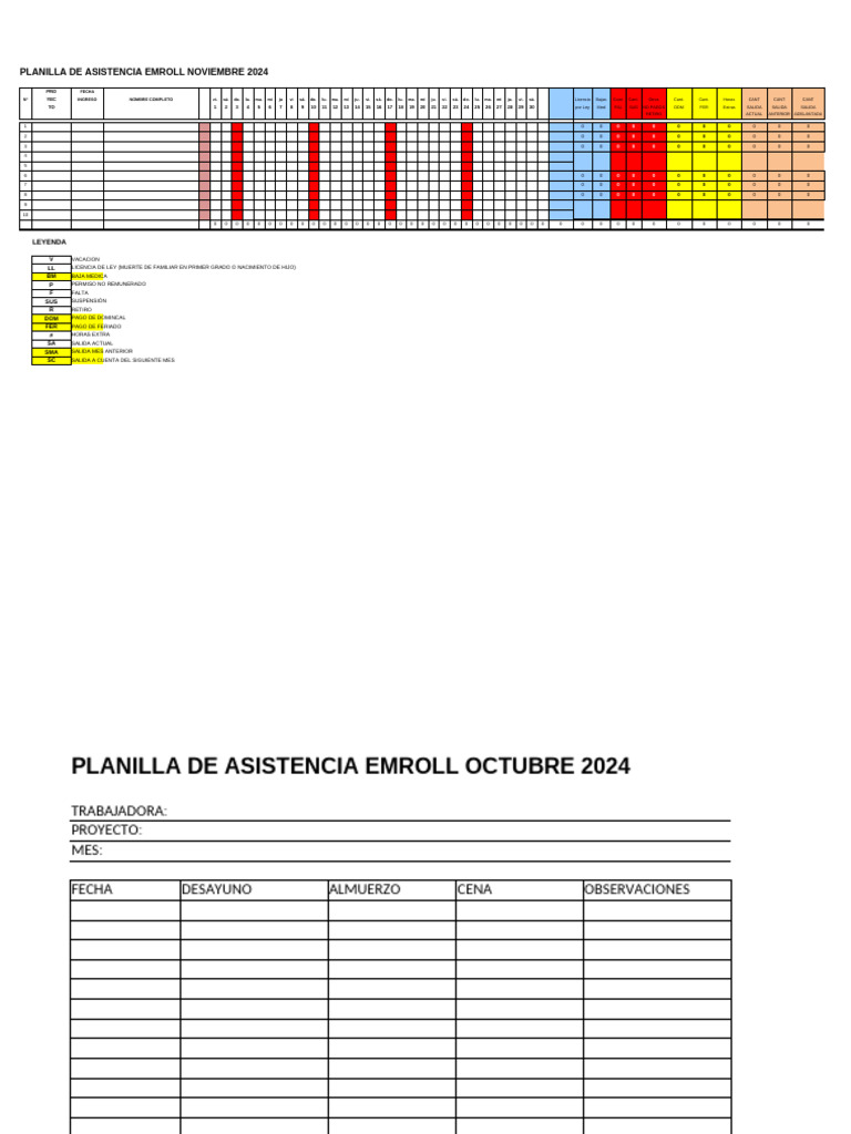 Planilla de Asis. 2024 | PDF