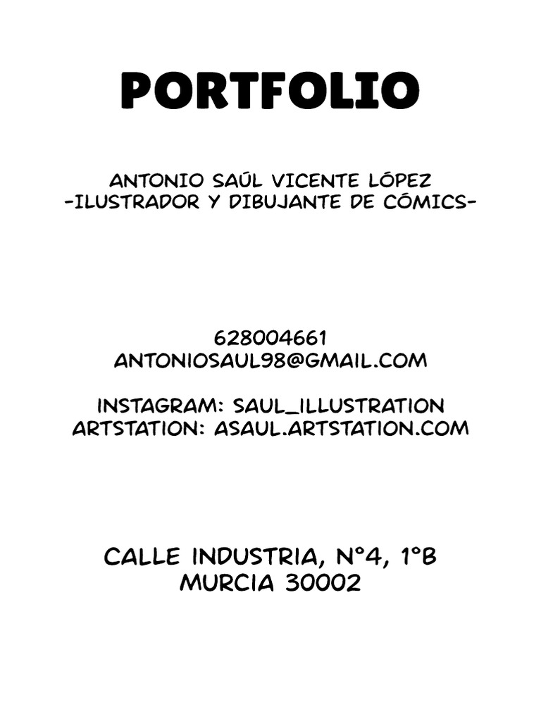 PORTFOLIO Comic ANTONIO SAUL ESP | PDF