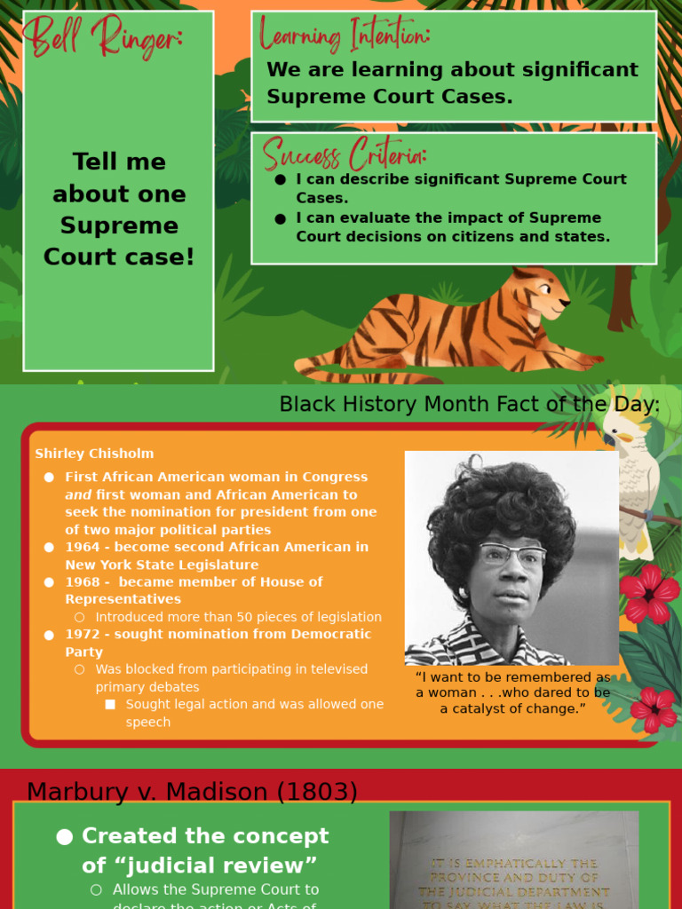 Key Supreme Court Cases Overview | PDF | Supreme Court Of The United ...