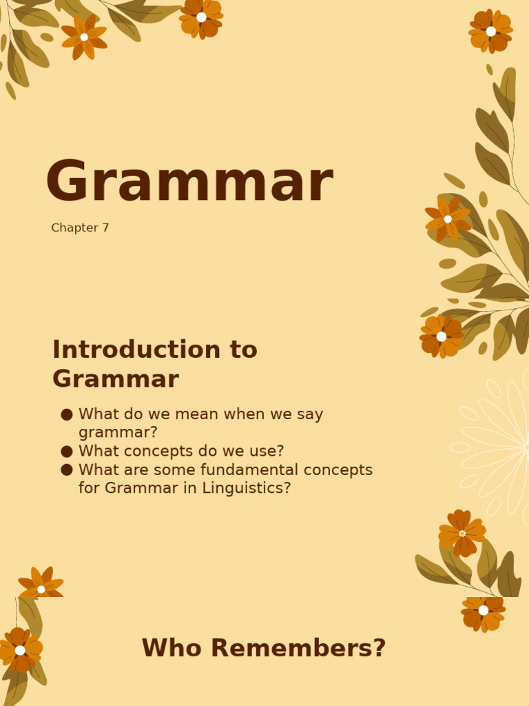 Chapter 7 - Grammar 2 | PDF | Grammatical Gender | Grammatical Number