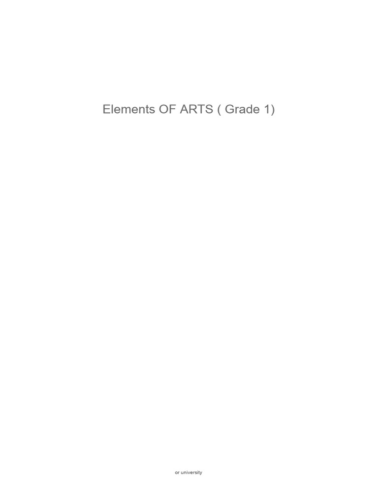 Template Elements of Arts Grade 1 Sample Lesson Plan.docx | PDF