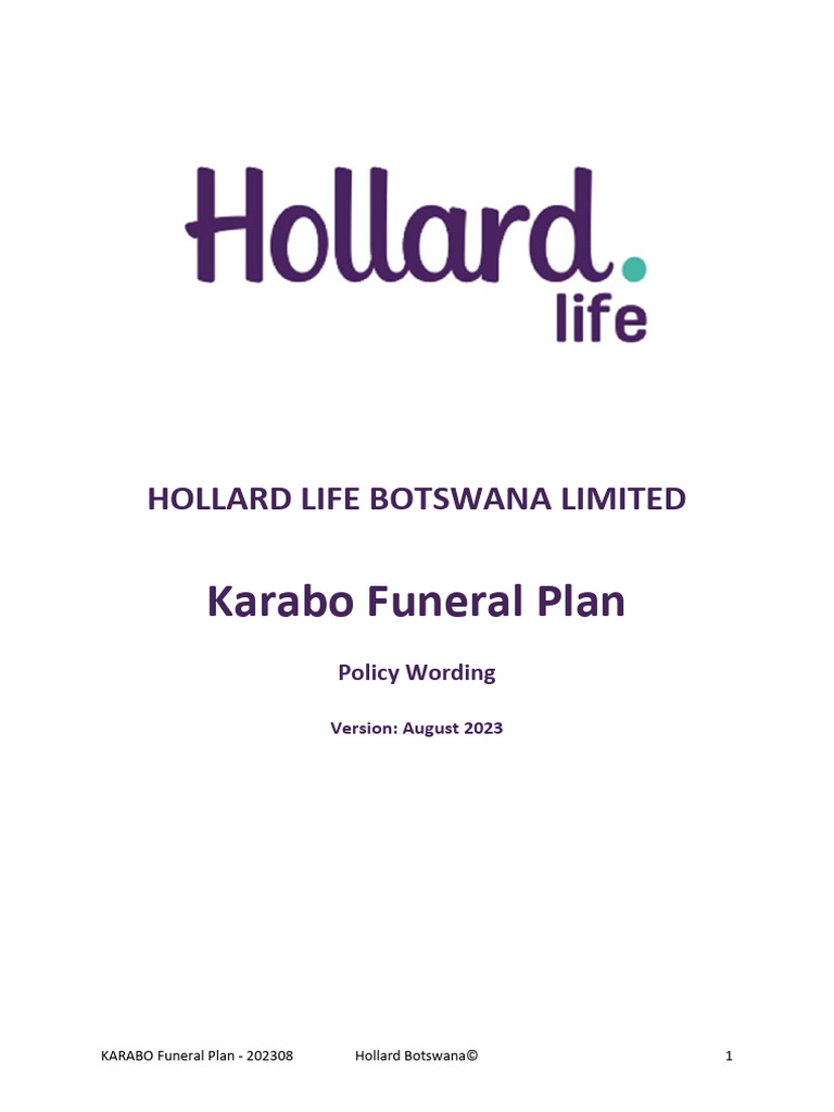 Terms - Conditions - Karabo Funeral Cover | PDF | Insurance | Payments