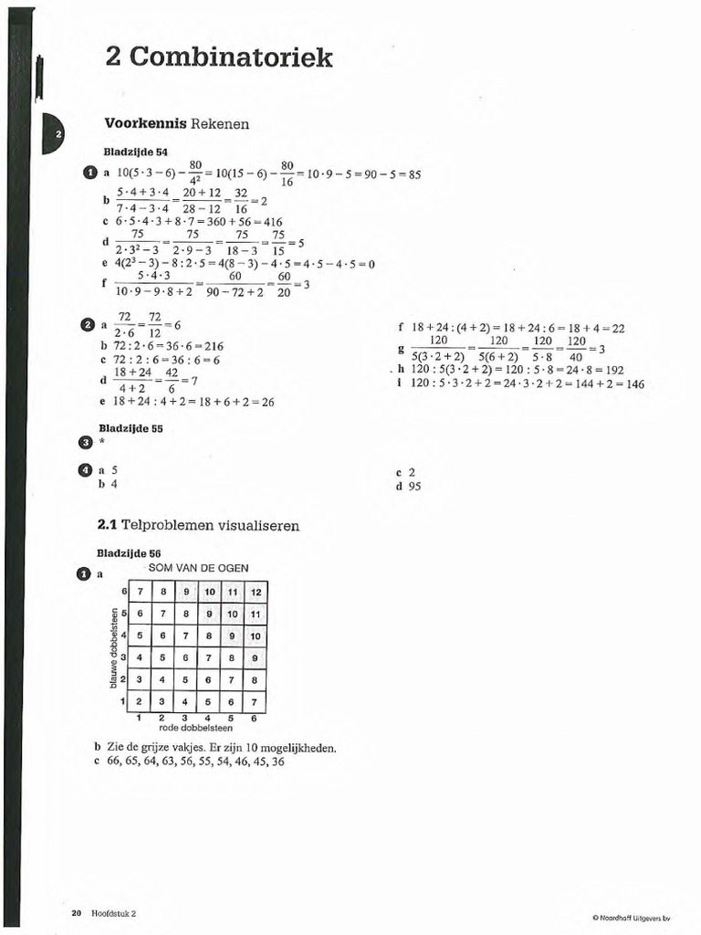 Uitwerkingen HFD 2 Wiskunde | PDF