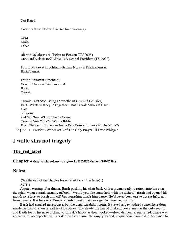 I write sins not tragedy - Chapter 4 - The - red - label - เด็กชายไม่ไป ...