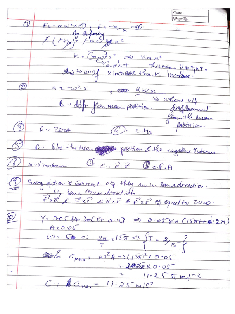 Non-Medical Physics Homework | PDF