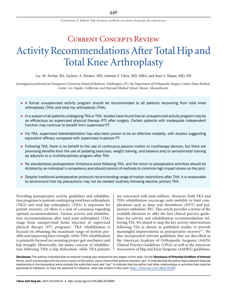 Activity-Recommendations-After-Total-Hip-and-Total-Knee-Arthroplasty | PDF | Randomized ...