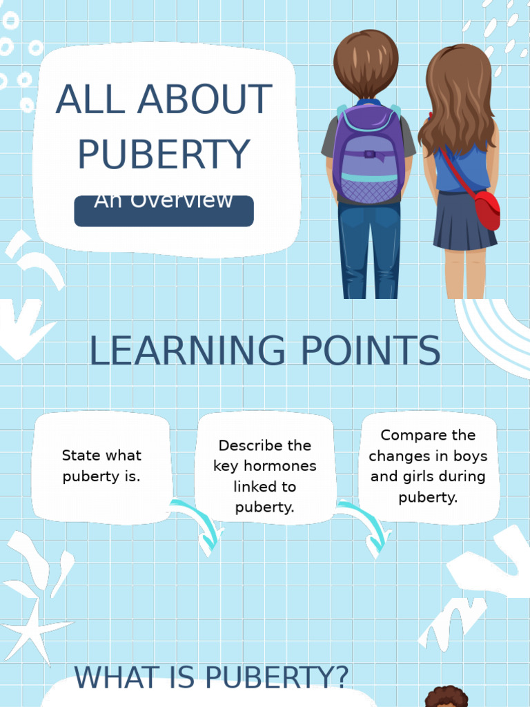 Puberty Educational Presentation in A Blue Illustrative Style | PDF