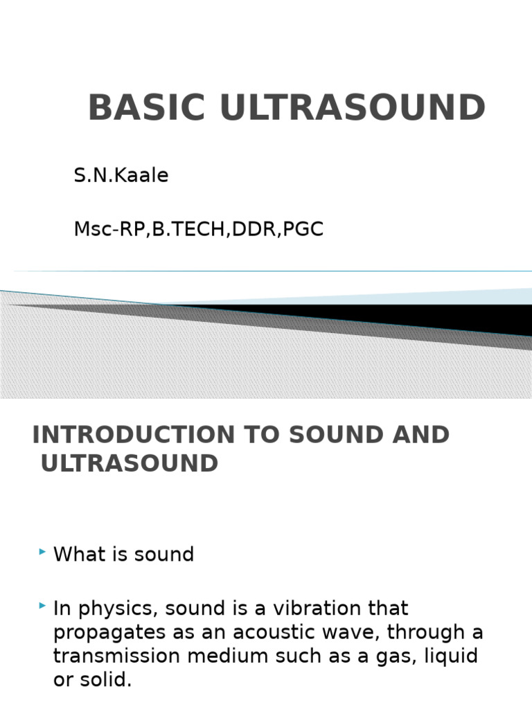 Understanding Sound and Ultrasound Basics | PDF | Sound | Waves