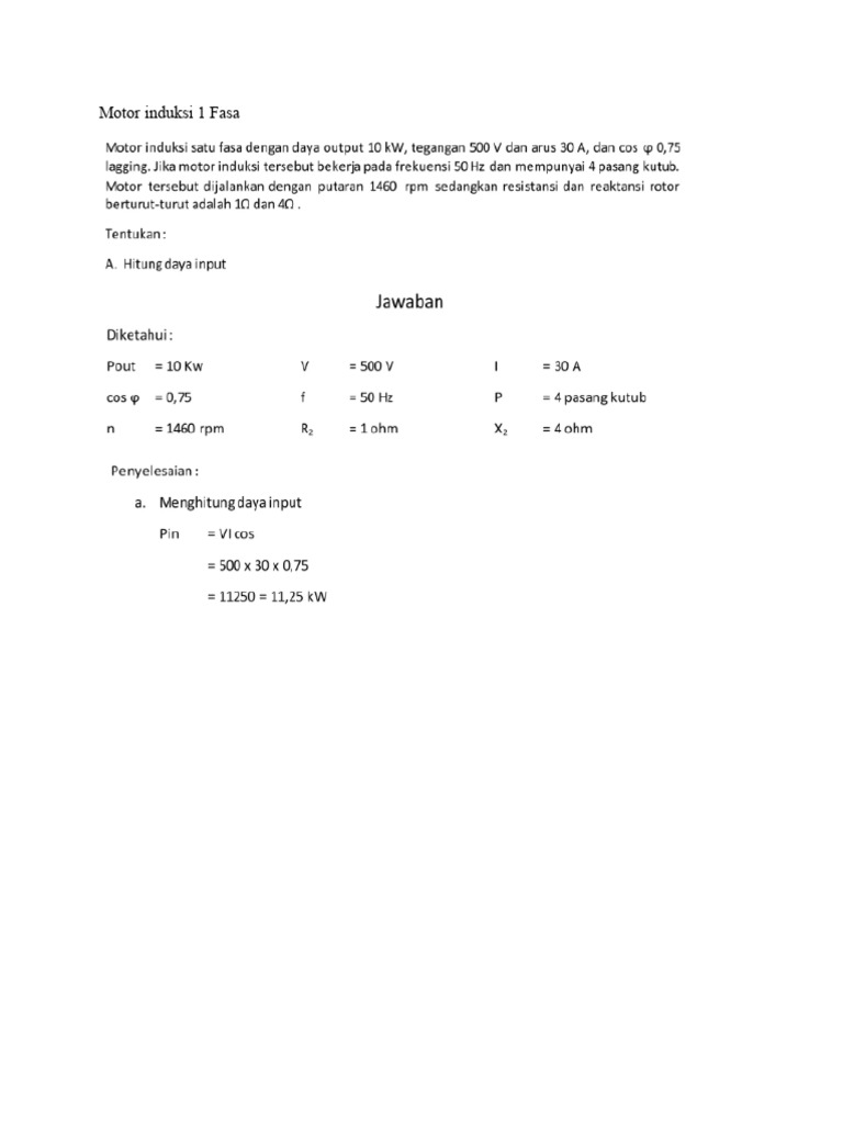 Soal 1 Fasa, 3 Fasa | PDF
