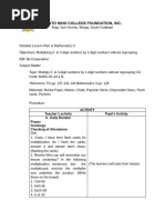 Detailed Lesson Plan in Mathematics 3 | PDF | Multiplication | Teaching ...