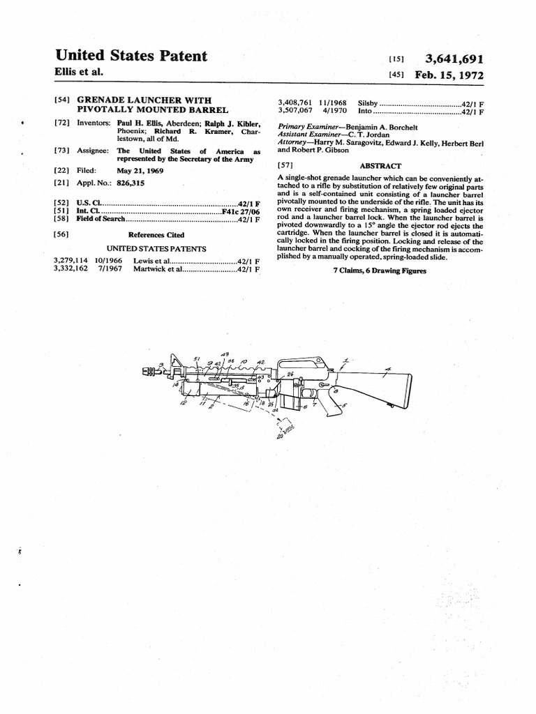 Pivoting Barrel Grenade Launcher Patent | PDF | Trigger (Firearms ...