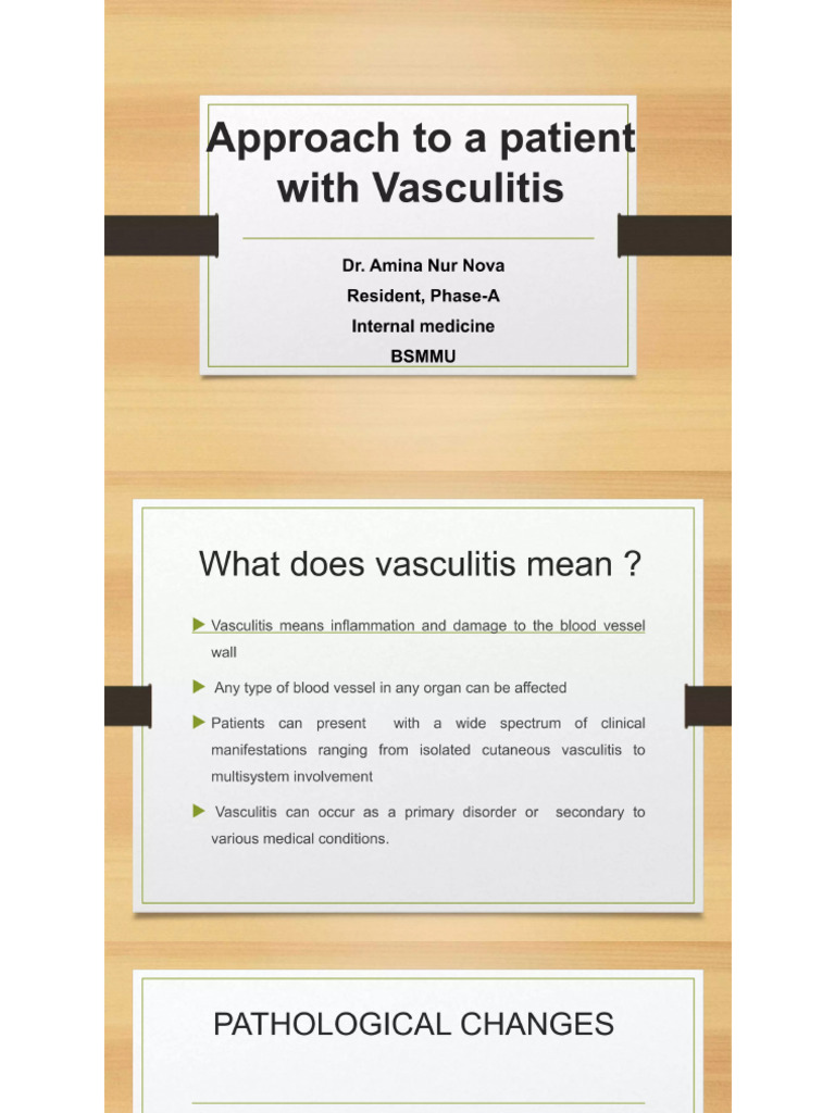 Approach-To-A-Patient With Vasculitis ... BSMMU | PDF