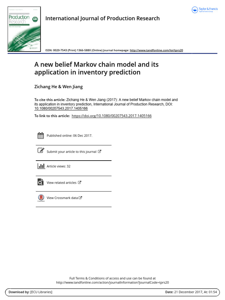 He 2017 | PDF | Markov Chain | Probability Theory